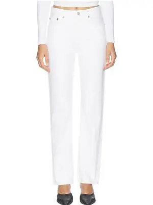 AGOLDE Lana Relaxed Straight Jeans - Marshmallow