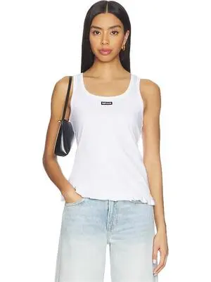 ROTATE BY BIRGER CHRISTENSEN Ruffle Hem Tank Top - Bright White