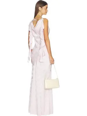 ROTATE BY BIRGER CHRISTENSEN Maxi Waterfall Dress - Orchid Ice