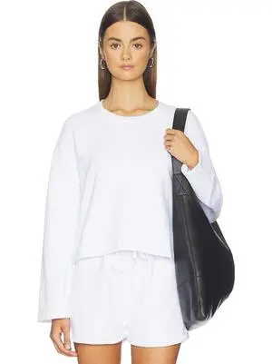 BOBI Drop Shoulder Pullover Top - White
