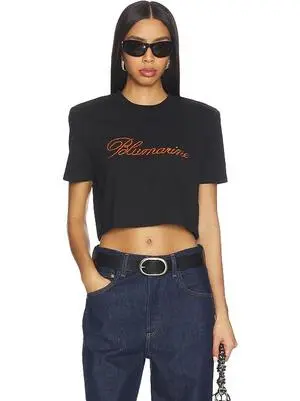 Blumarine Logo T-shirt - Black & Flame Orange