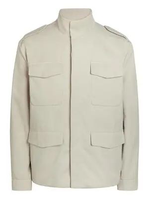 TOD'S High-neck Woven Jacket - Off White