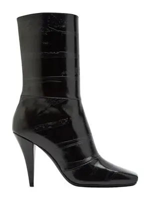 GIVENCHY Sliced 95 Glossed Leather Ankle Boots