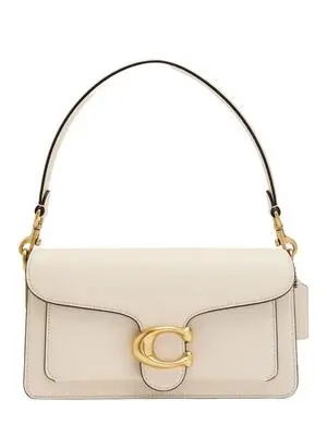 COACH Tabby 26 Grained Leather Shoulder Bag White