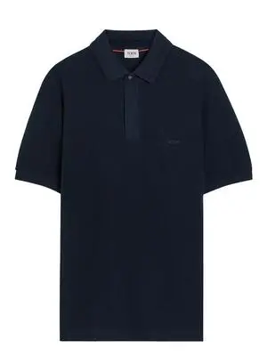 TOD'S Logo-embroidered Piqué Cotton Polo Shirt - Blue