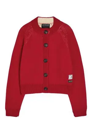 B.B. WALLACE Sherman Wool And Cashmere-blend Cardigan - Red