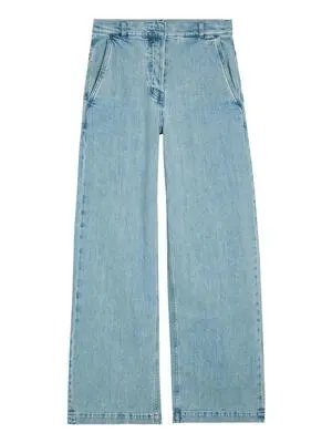 ANOTHER TOMORROW Wide-Leg Stretch-Denim Jeans