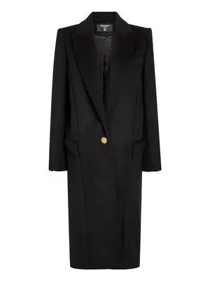 Balmain Wool And Cashmere-blend Coat - Black
