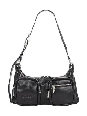 MARGESHERWOOD Outpocket Hobo Bag - Black Glossy