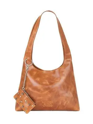 MARGESHERWOOD Large Halter Hobo Bag - Saddle Brown