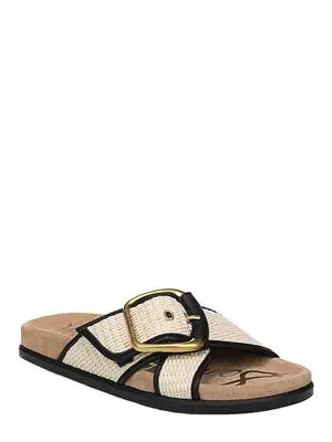 Sam Edelman Buckled Sandals - Linen/black