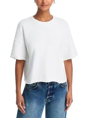 PERFECTWHITETEE Ezra Short Sleeve Sweatshirt - White