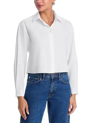 PERFECTWHITETEE Naomi Crop Shirt - White