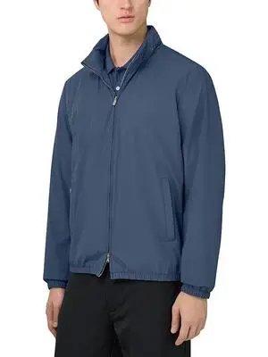 Boggi Milano Technical Fabric Bomber Jacket - Air Blue