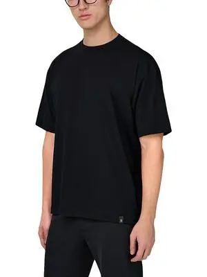 Boggi Milano High Performance Jersey T Shirt With S. Cafe Yarn - Black