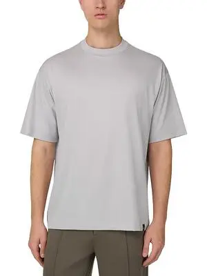 Boggi Milano Short Sleeve S Cafe Rib T Shirt - Ice