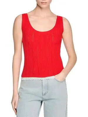 Sandro Knit Tank - Red