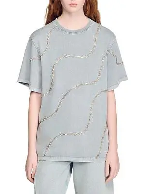 Sandro Long Sleeve Tee - Grey