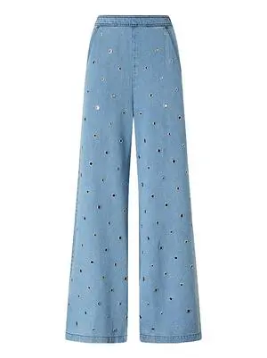 Pinko Stiratrici Chambray Pants - Blue