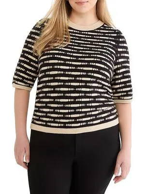 NIC+ZOE Atelier Plus Sweater - Black Multi