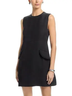 JIL SANDER Sleeveless Round Neck Shift Dress - Black