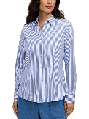 Foxcroft Dianna Stripe Shirt Powder Blue