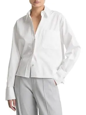 Vince Cropped Shirt - Optic White