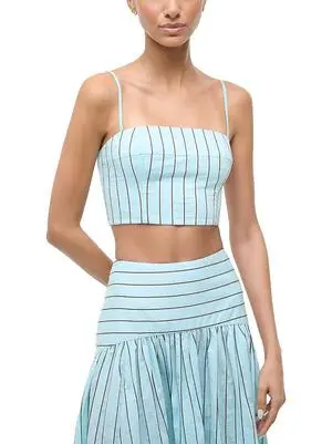 Staud Federico Cover Up Tank - Pool Stripe