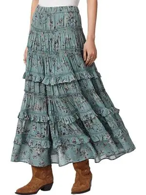 ALLSAINTS Talia Midi Skirt - Vine Lake