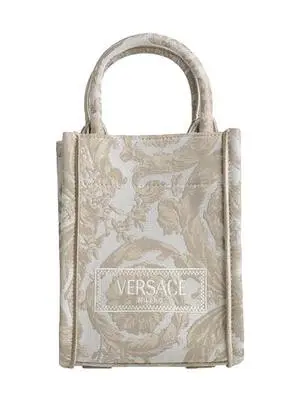 Versace Handbag In Polyamide, Cotton, Polyester, And Acrylic - Beige