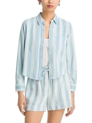 Rails Malin Striped Shirt - Ocean Stripe