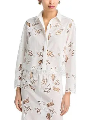 CISSA Long Sleeve Cropped Shirt - White