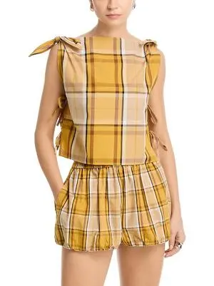 Sea Copeland Plaid Top - Yellow