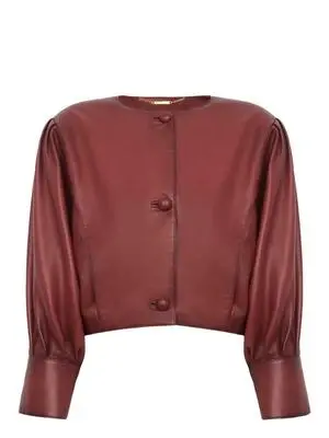 Chloé Leather Jacket - Brown