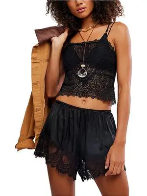 Free People Love And Lace Camisole - Black