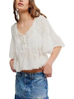 Free People Michelle Blouse - Clean Ivory