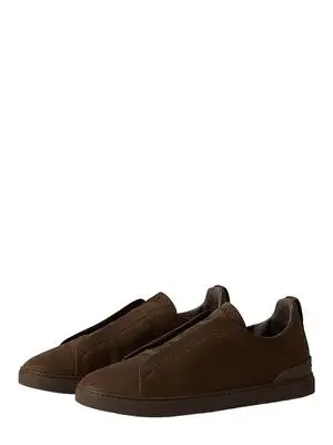 Zegna Triple Stitch Secondskin Sneakers - Dark Brown