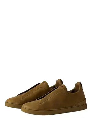Zegna Triple Stitch Secondskin Sneakers - Olive Green