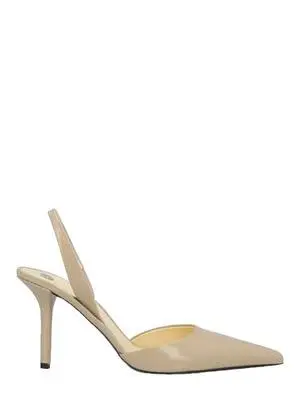 Proenza Schouler Glossed-leather Slingback Pumps - White