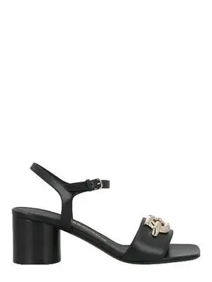FERRAGAMO Sandals In Calfskin With Bow Detailing - Black