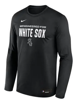 Nike Chicago White Sox Authentic Collection Team Issue Dri-fit Mlb Long-sleeve T-shirt - Black
