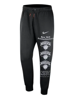 Nike New York Knicks Courtside Nba Club Fleece Jogger Pants - Black