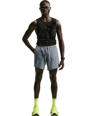 Nike Stride Dri-fit 7" 2-in-1 Running Shorts - Grey