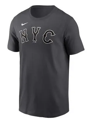 Nike New York Mets City Connect Logo Mlb T-shirt - Grey