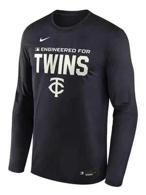 Nike Minnesota Twins Authentic Collection Team Issue Dri-fit Mlb Long-sleeve T-shirt - Blue