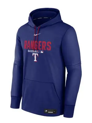 Nike Texas Rangers Authentic Collection Therma MLB Pullover Hoodie Blue