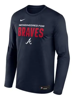 Nike Atlanta Braves Authentic Collection Team Issue Dri-fit Mlb Long-sleeve T-shirt - Blue