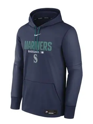 Nike Seattle Mariners Authentic Collection Therma Mlb Pullover Hoodie - Blue
