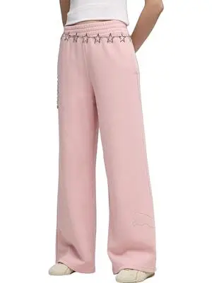 PUMA High-waisted Wide Leg Pants - Pink
