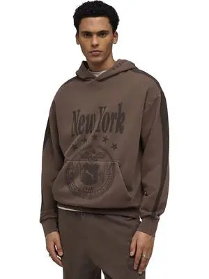 PUMA Wardrobe Essentials NYC Relaxed Hoodie Brown